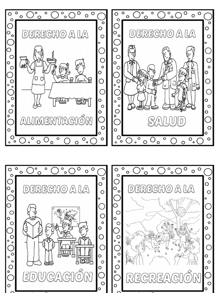 Derechos de Los Niños y Las Niñas - Imágenes para Colorear | PDF