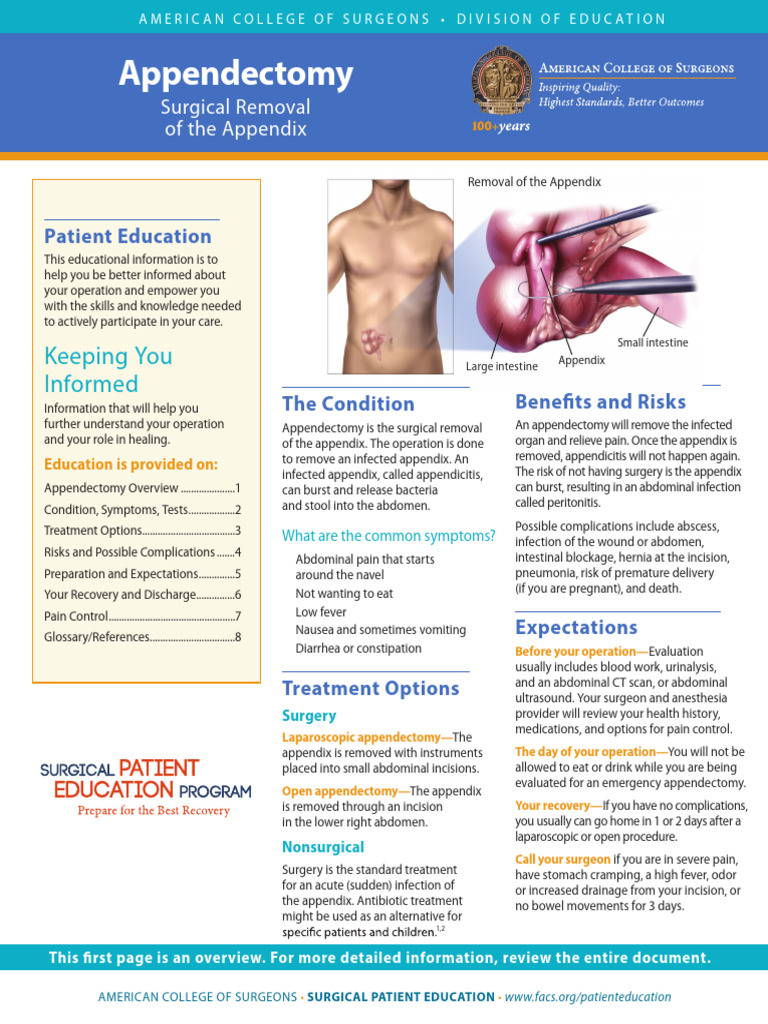 Appendectomy | PDF | Surgery | Medical Specialties