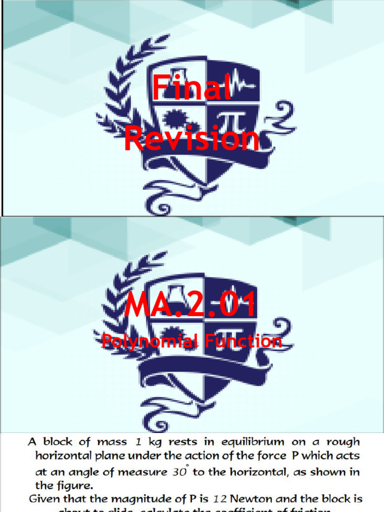 Mechanics Final Revision G11 | PDF