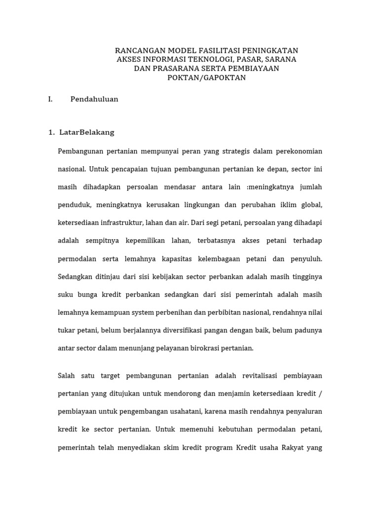 Model Fasilitasi Akses Informasi Pertanian | PDF | Bisnis