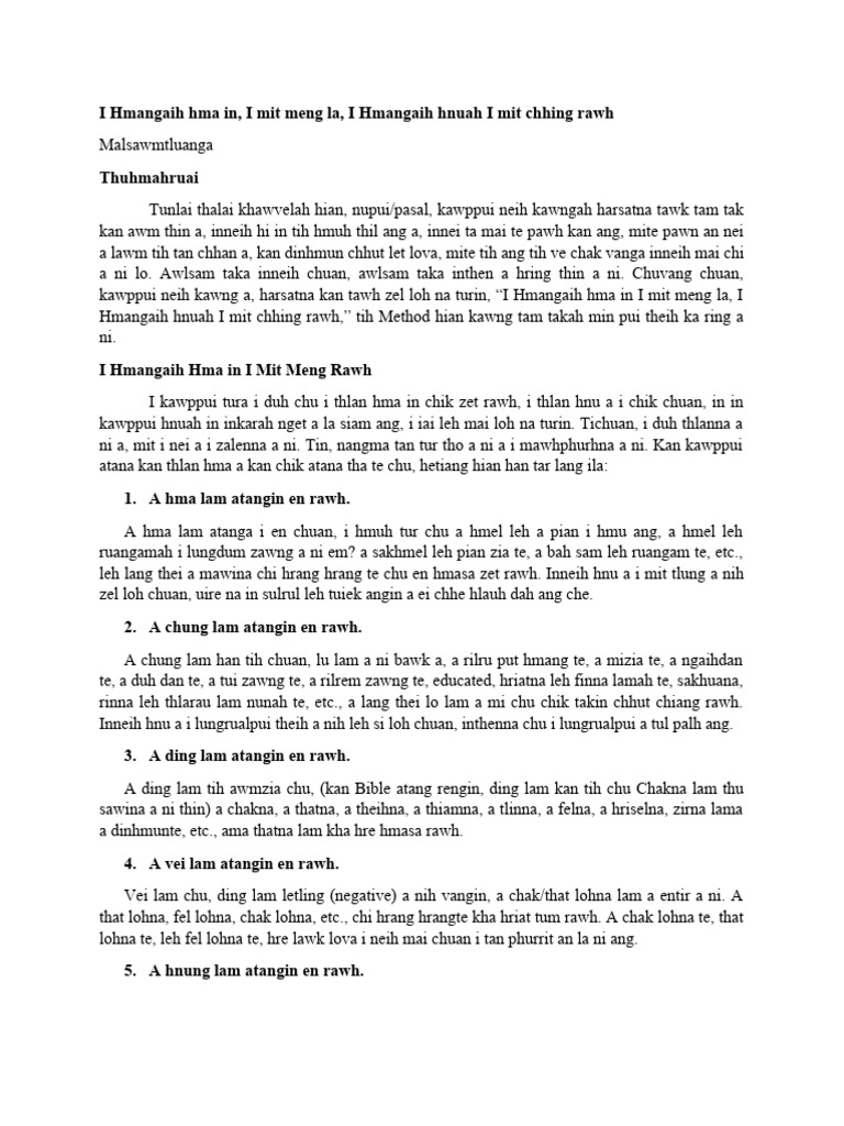 I Hmangaih Hma in | PDF