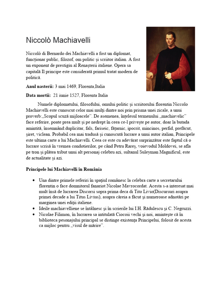 Niccolò Machiavelli | PDF