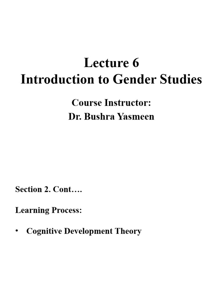 SOCI205-Lecture-6-Introduction-to-Gender-Studies_144507 (1) | PDF ...
