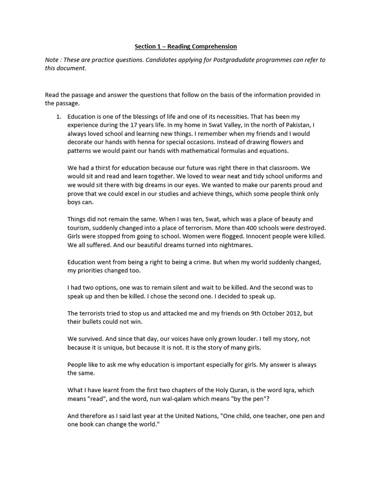 Reading Comprehension For Competitive Exams | PDF | Most Favoured Nation | Maternal Death