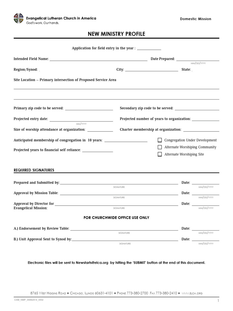 New Ministry Profile | PDF