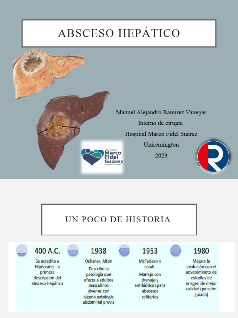 ABSCESO HEPÁTICO Exposic | PDF | Medicina | Microbiología