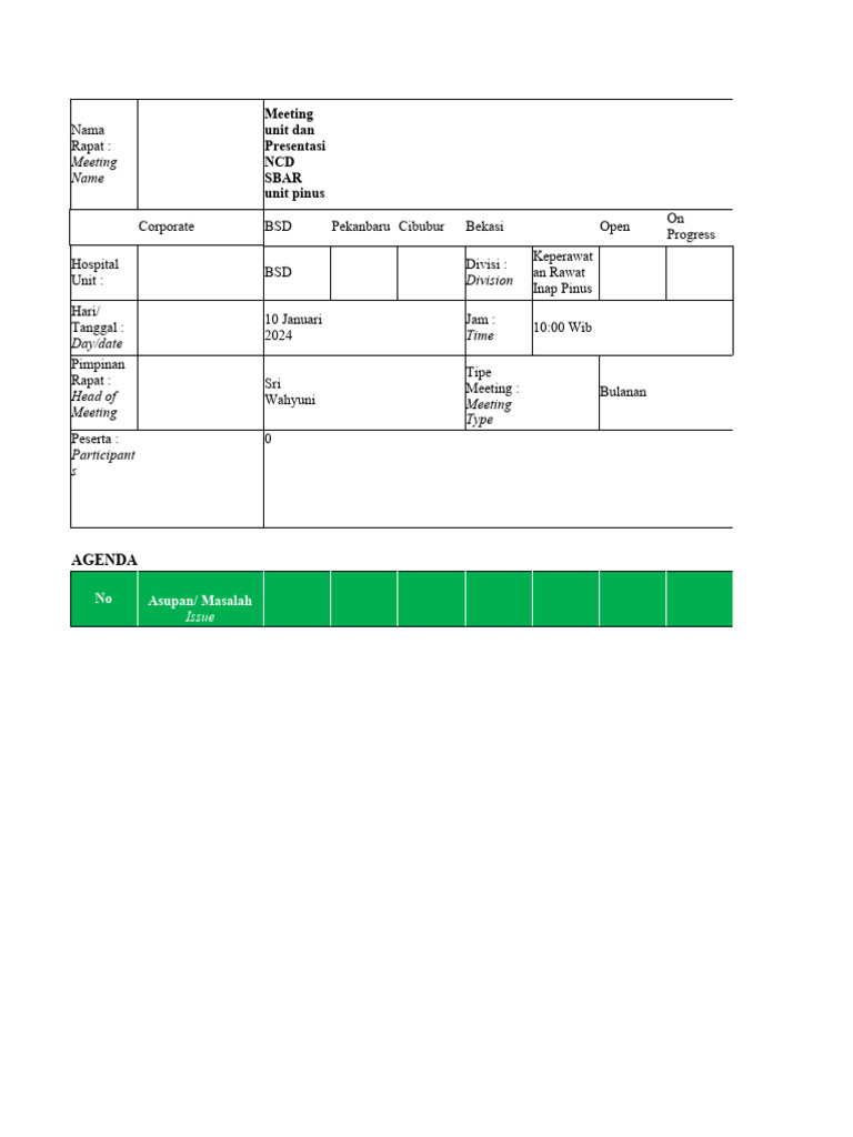 Notulen NCD Pivas Pinus | PDF