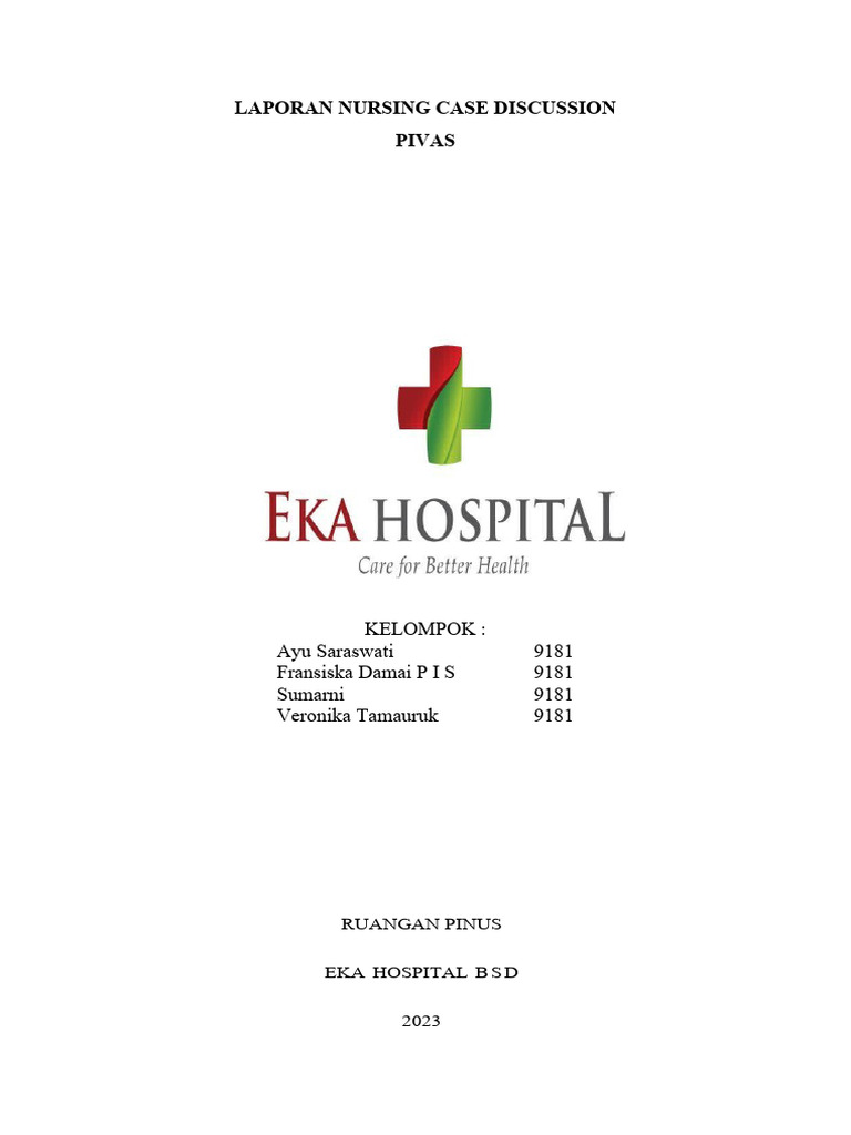 Laporan Nursing Case Discussion Pivas | PDF