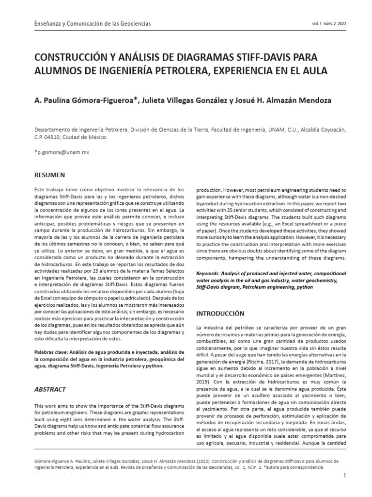 Diagramas Stiff-Davis en Ingeniería Petrolera | PDF | Agua | Petróleo