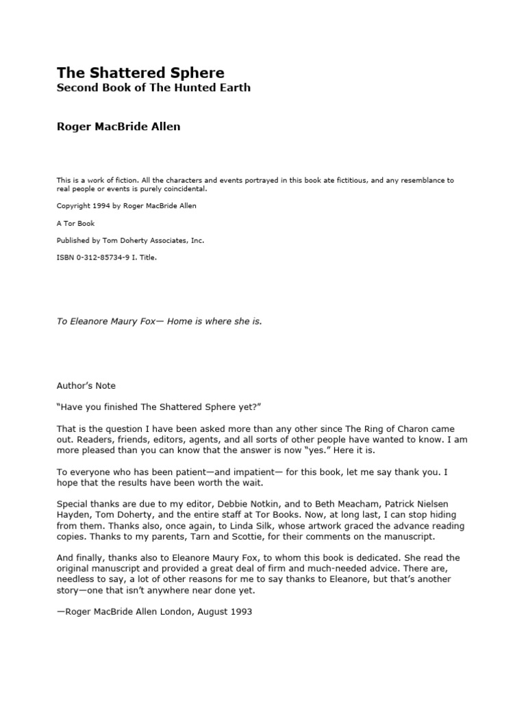 The Shattered Sphere | PDF