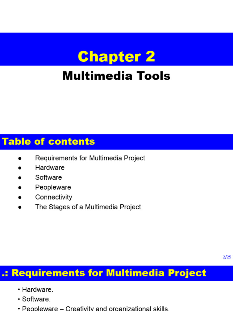 Chapter 2 Multimedia Tools | PDF