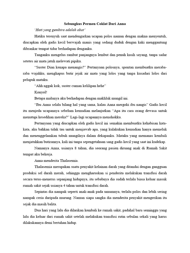 Sebungkus Permen Coklat Dari Anna | PDF