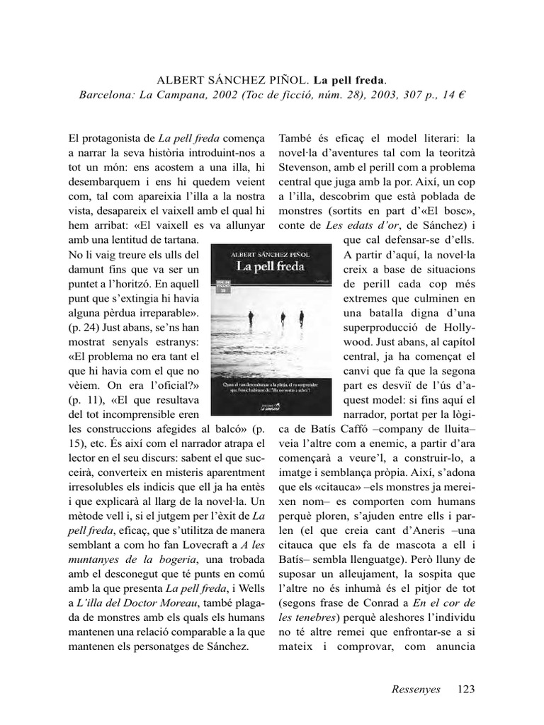 A Sanchez Pinol La Pell Freda | PDF