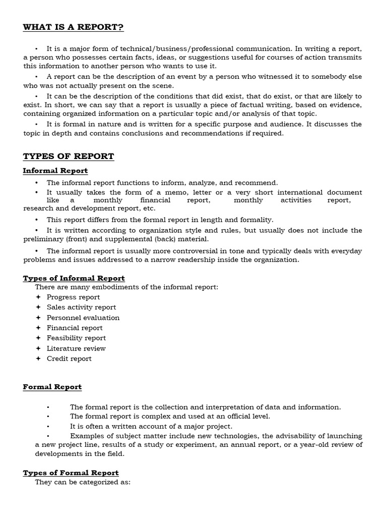 What Is A Report | Download Free PDF | Information | Essays