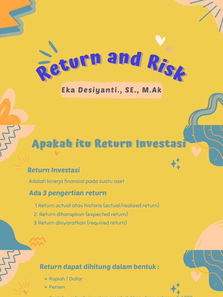 Memahami Return dan Risiko Investasi | PDF | Pengelolaan Keuangan & Uang