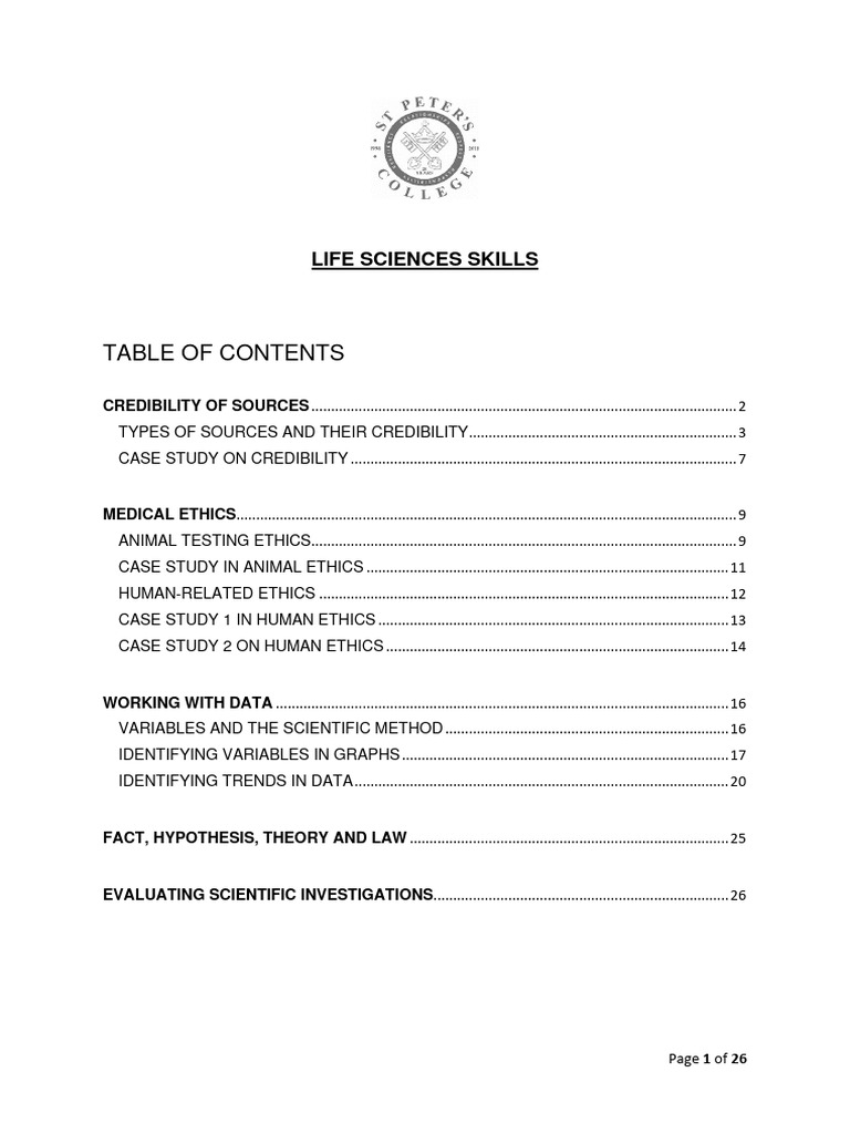 2022 Scientific Skills Revision 1 | PDF