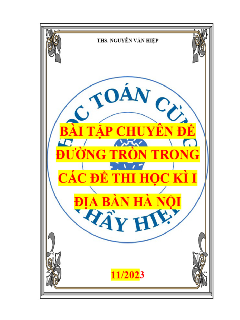 (N V Hiep) Bai Tap Duong Tron - Phan I | PDF