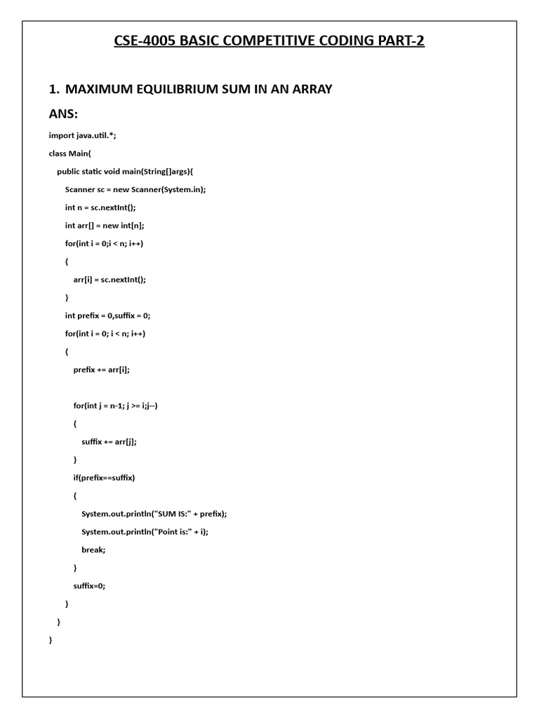 CSE Coding - 2 | PDF