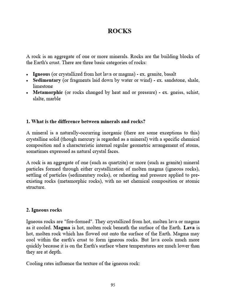 7 Rocks | PDF | Rock (Geology) | Igneous Rock