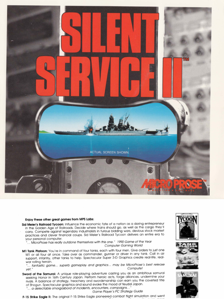 Silent Service II - Manual (English) | PDF | Submarines | Torpedo