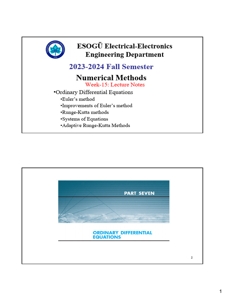 Numerical Methods | PDF | Differential Equations | Equations Numerical Methods | PDF | Differential Equations | Equations