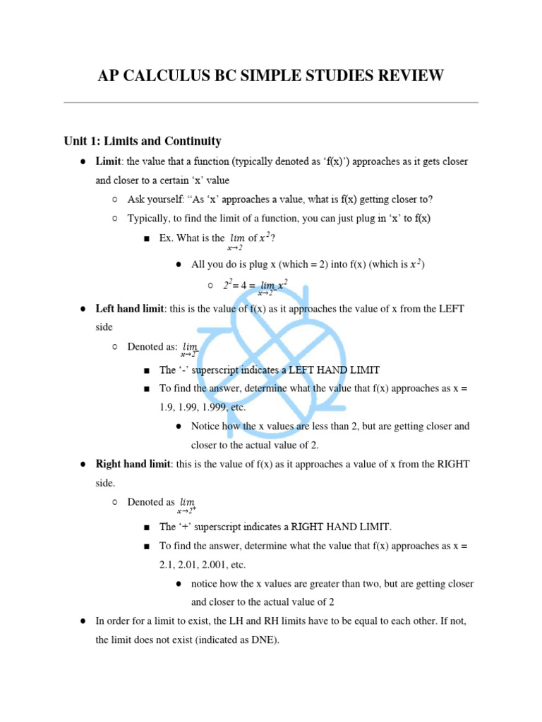6062affd0fe7044b4fe2f918 SS AP Calc BC | PDF | Derivative | Integral