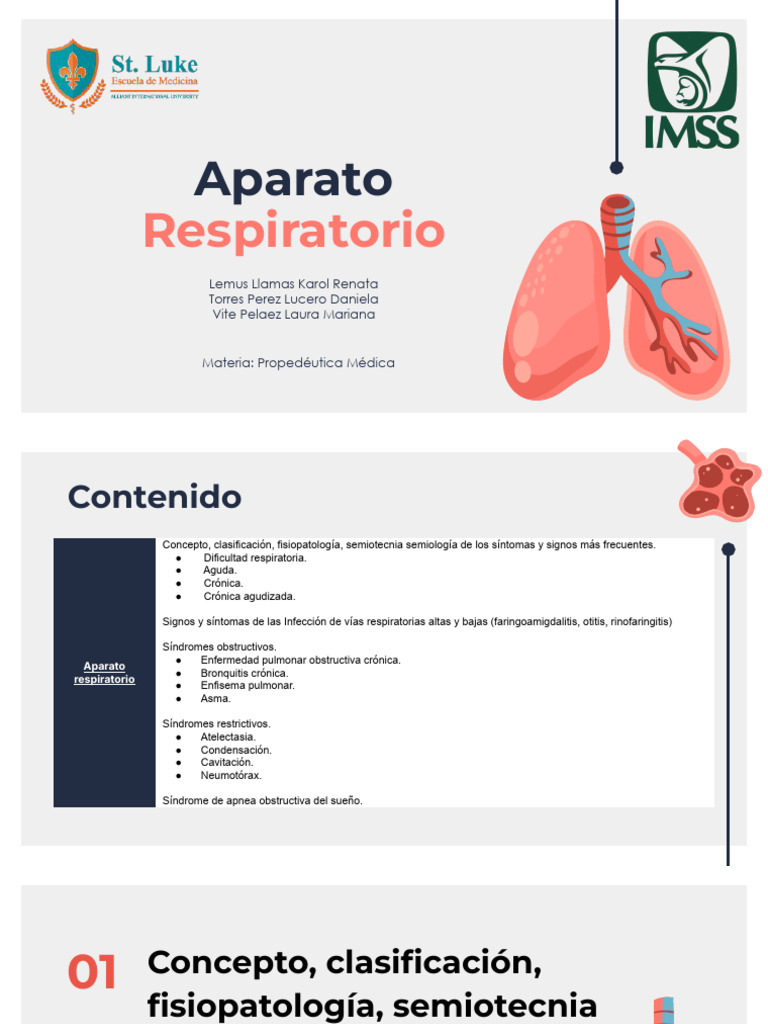 Aparato Respiratorio - Propedéutica - pptx-2 | PDF | Sistema respiratorio | Tos