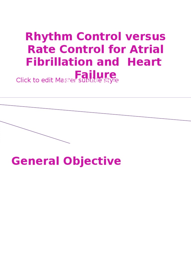 Rhythm Control Versus Rate Control For Atrial Fibrillation | PDF ...