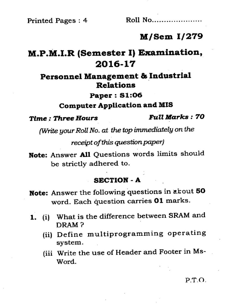 MA. Personal Management | PDF