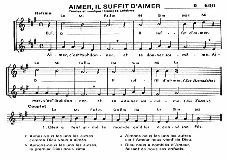 D 600 Aimer, C'est Tout Doner 2ve B°° | PDF