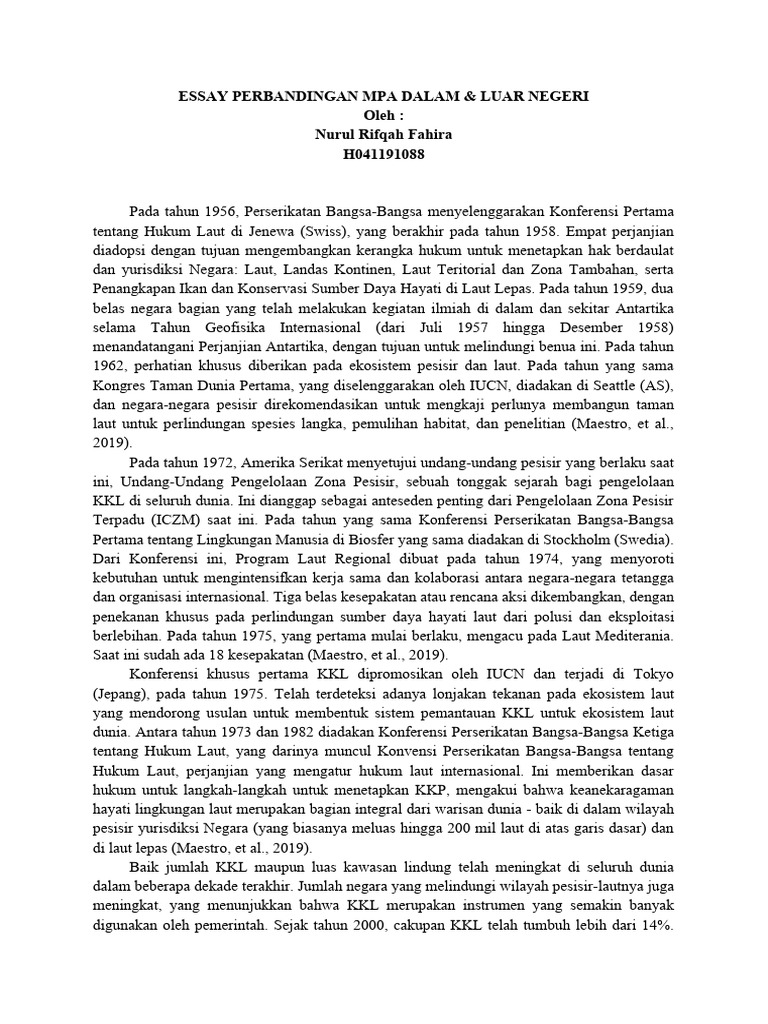 Essay Perbandingan MPA Dalam & Luar Negeri | PDF