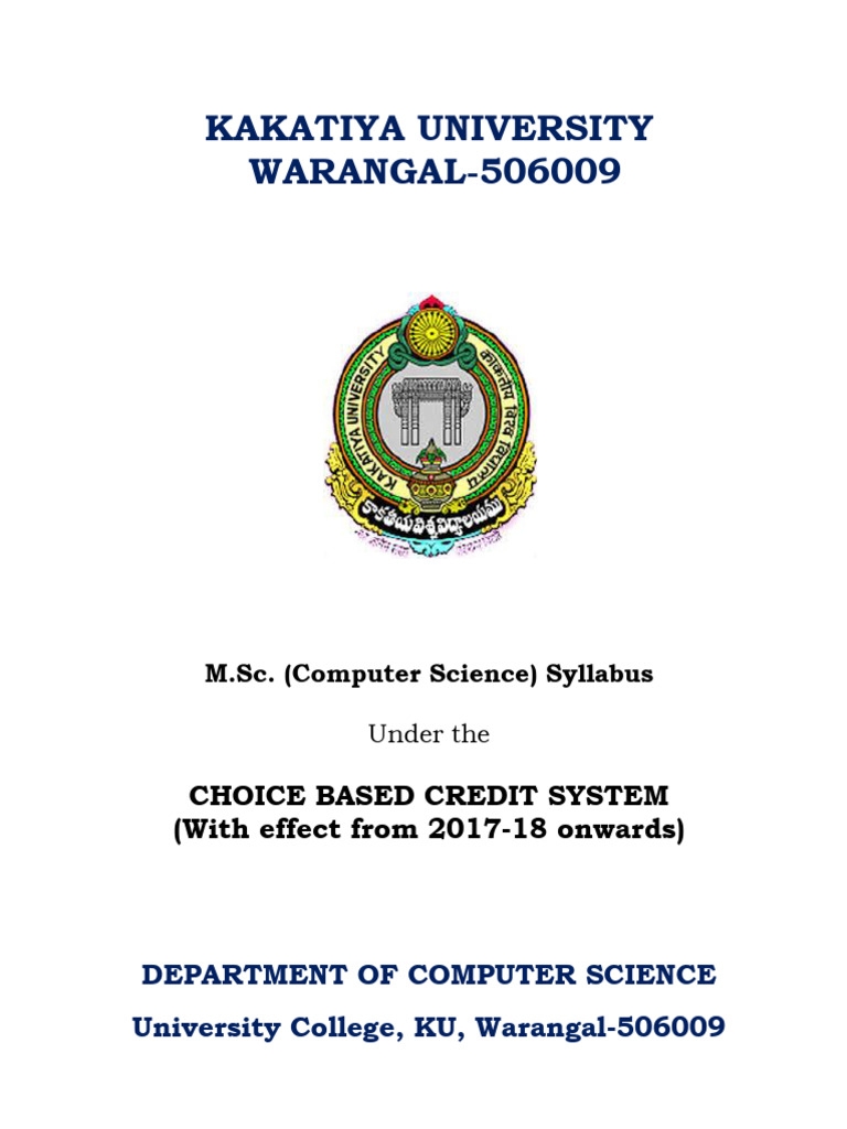 M.Sc. Computer Science Syllabus KU | PDF | Process (Computing) | Computer Network