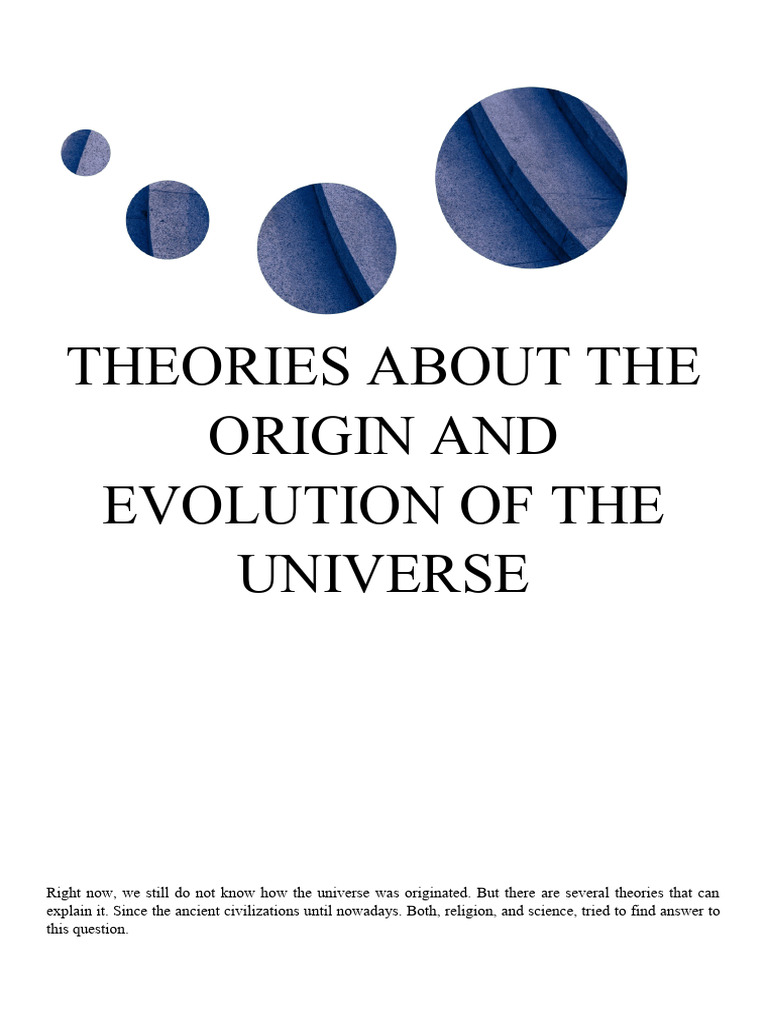 Universe Origin Theories Explained | PDF | Universe | Big Bang