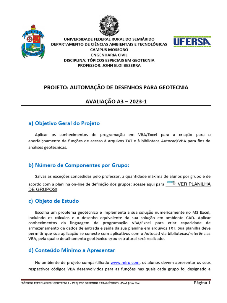 A3 - TEG - Projeto - Acessos A Arquivos e Programas Externos Autocad 2023-1 | PDF | Microsoft ...