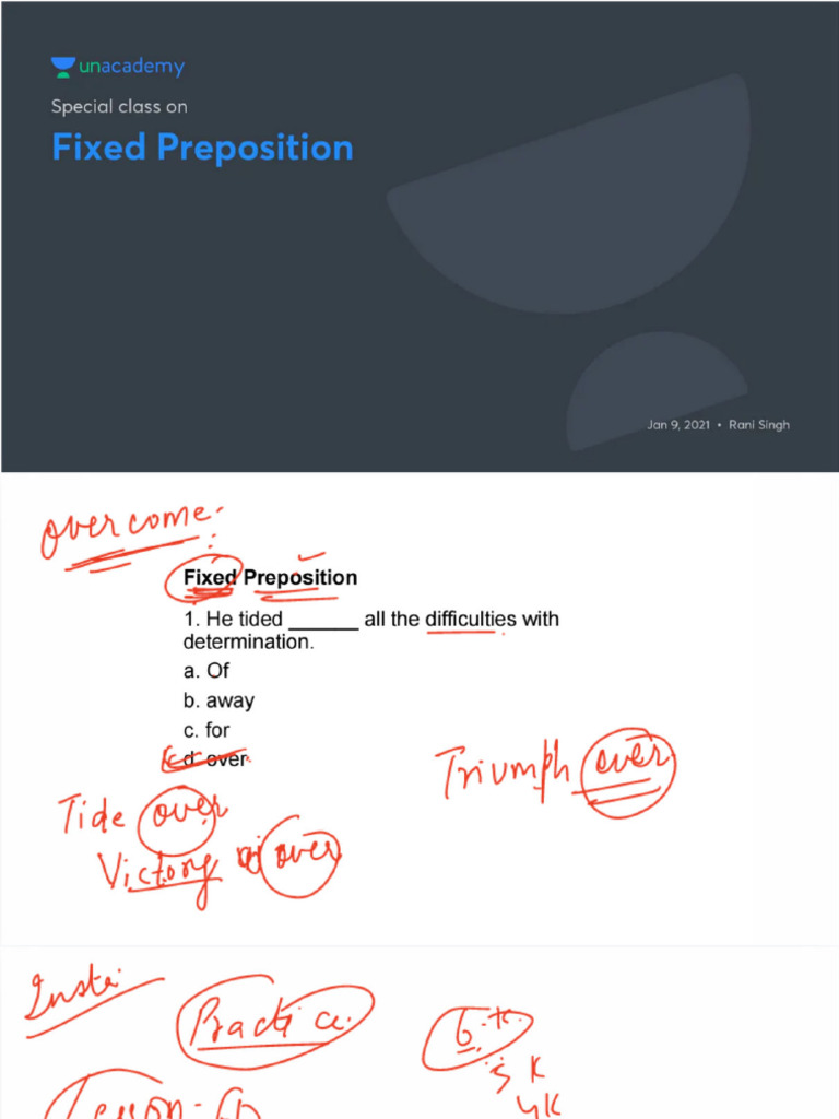Fixed Preposition With Anno | PDF
