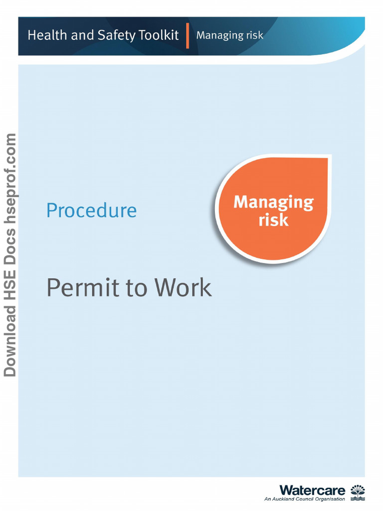 Permit to Work Procedure Overview | PDF | Occupational Safety And ...