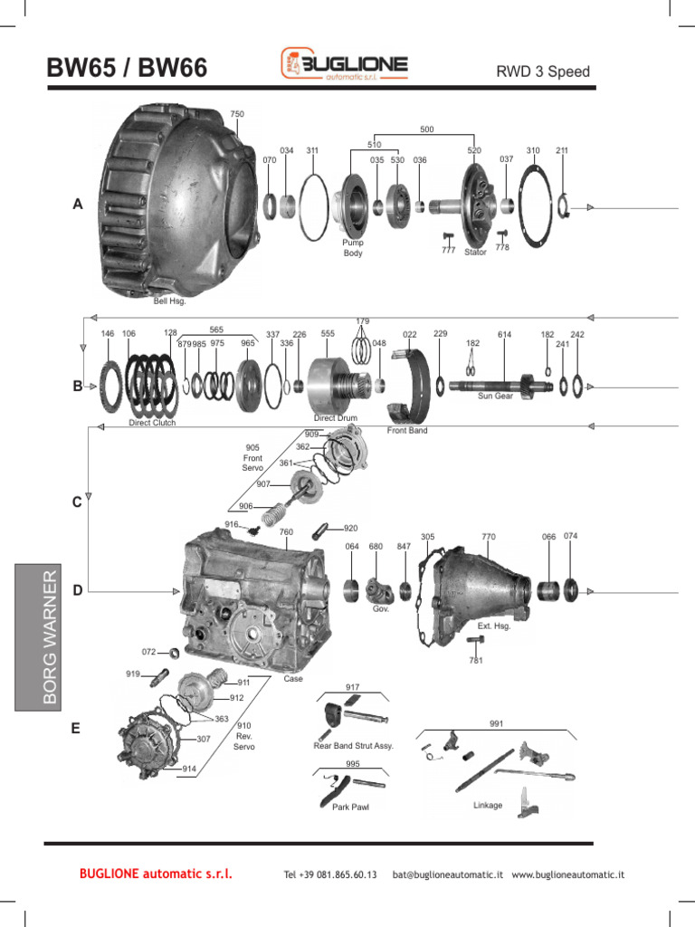01 - Borg Warner1T65T66 | PDF | Clutch | Vehicles