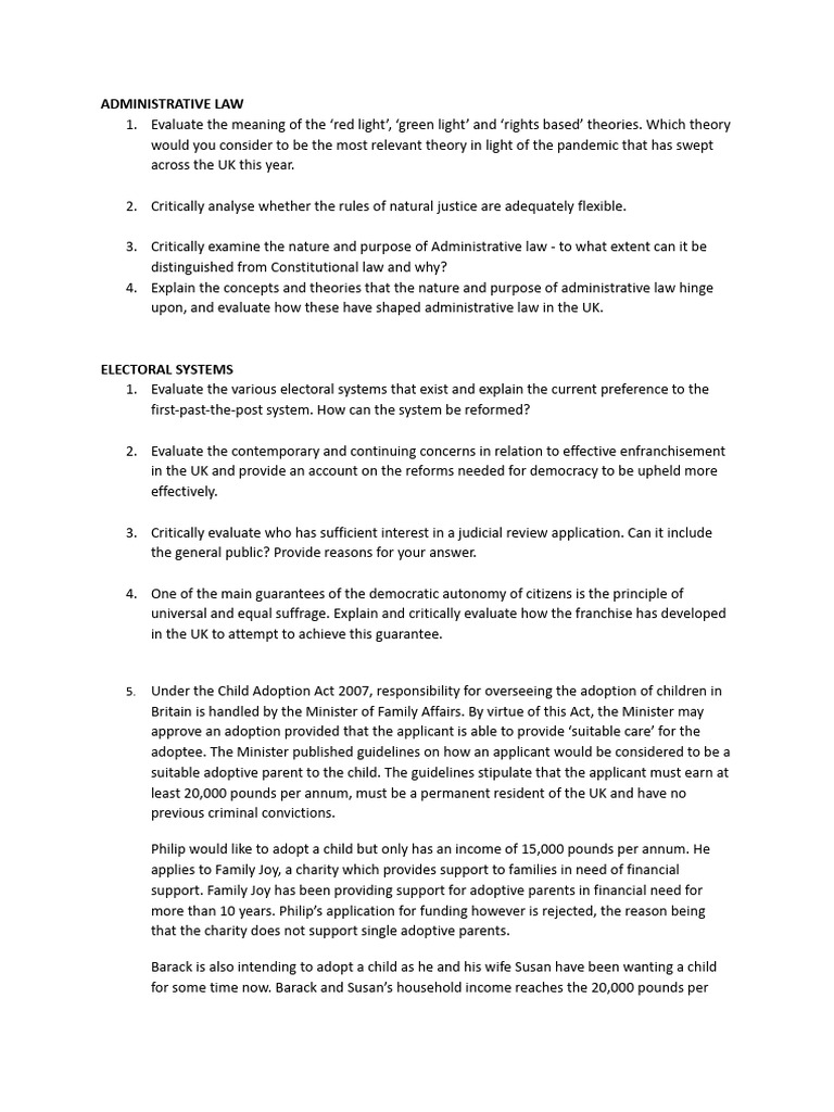 Consti II - Past Papers | PDF | Standing (Law) | Justice