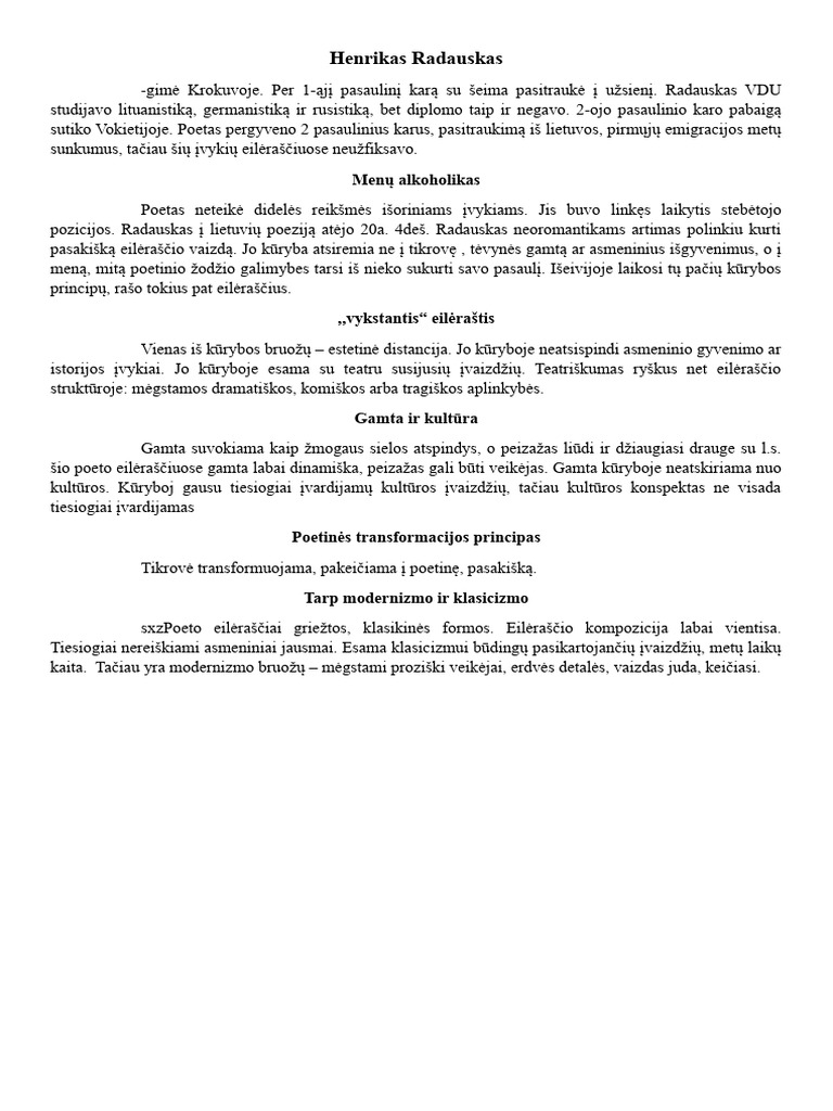 Henrikas Radauskas | PDF