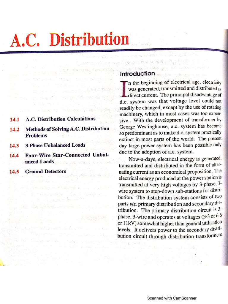 AC Distribution | PDF