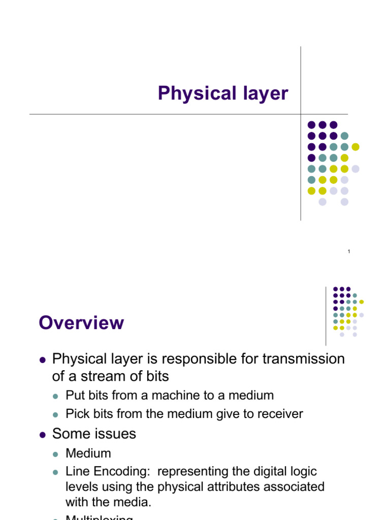Lecture 3 - Physical Layer | PDF | Transmission Medium | Sampling (Signal Processing)