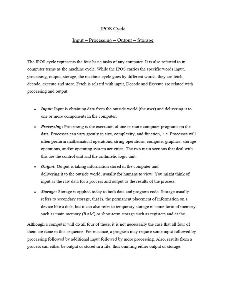 H.C.C.S - IPOS Cycle | PDF | Computers | Technology & Engineering