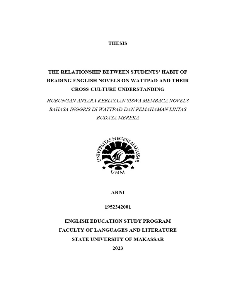 Arni - Draft Thesis | PDF | Reading Comprehension | Qualitative Research