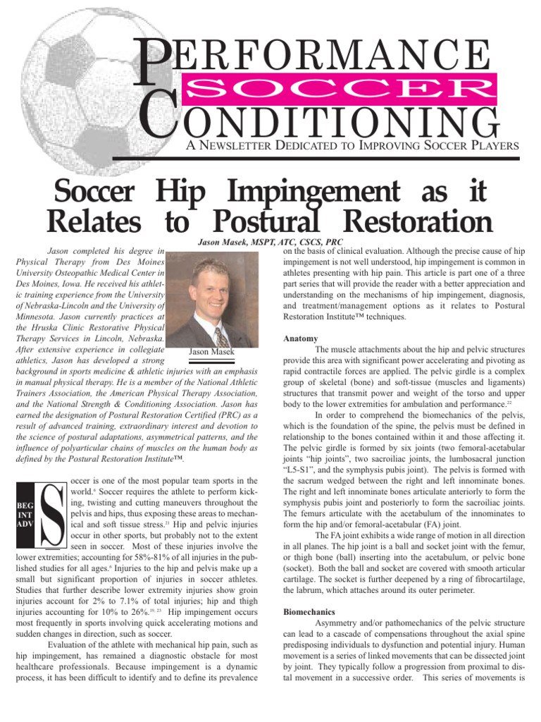 Soccer Hip Impingement As It Relates To Postural Restoration - Part One ...