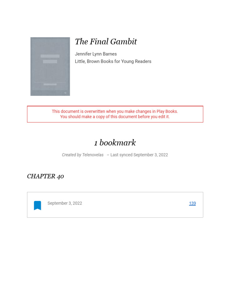 The Final Gambit Overview | PDF