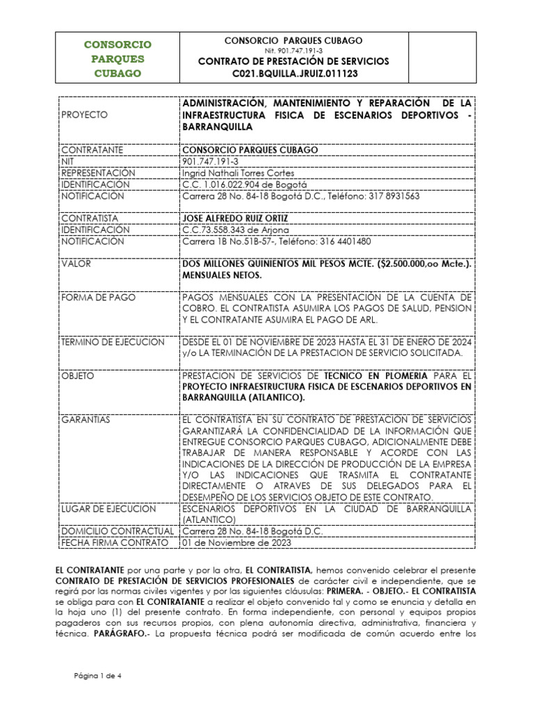 C021 Bquilla Jruiz 011123 | PDF | Daños y perjuicios | Derecho privado