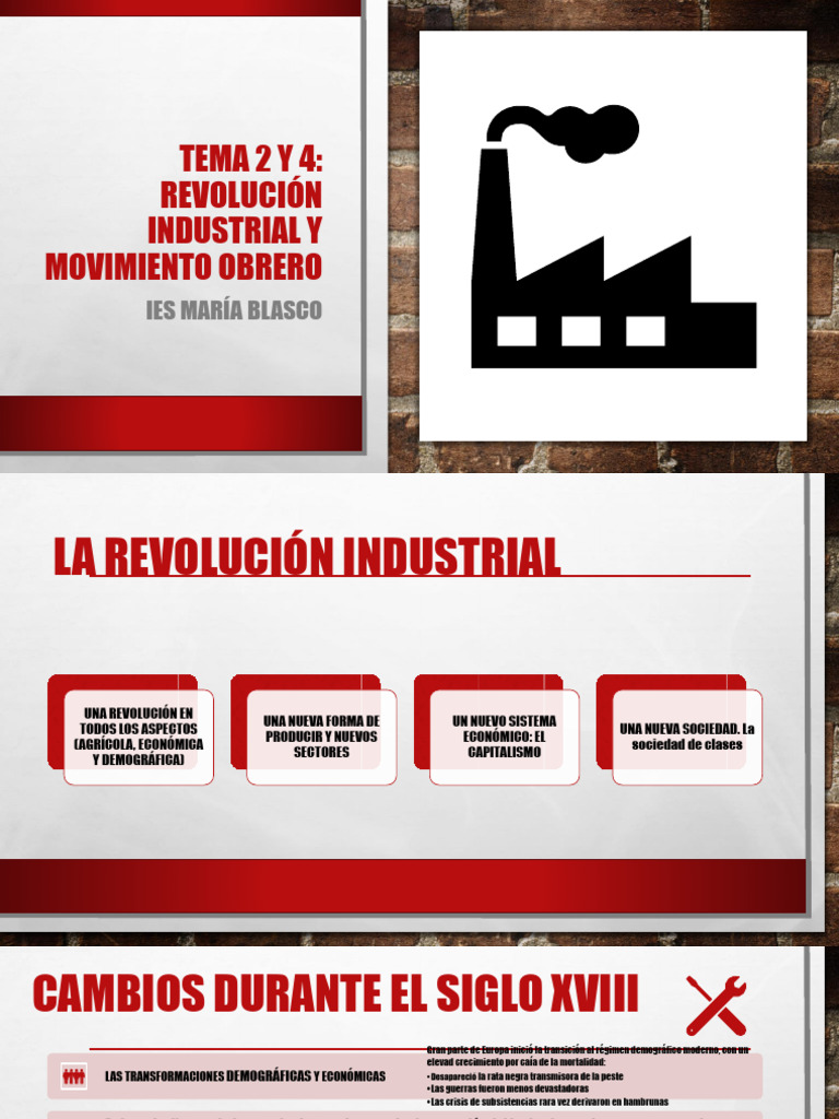 Tema 2 y 4 Revolucion Industrial y Movimiento Obrero | PDF | Revolución ...