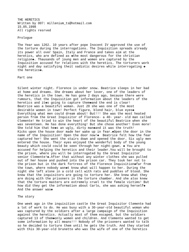 Heretic | PDF | Inquisition | Torture