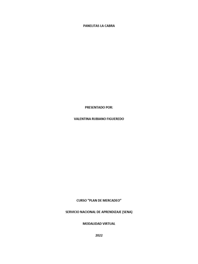 Panelitas La Cabra | PDF | Marketing | Business