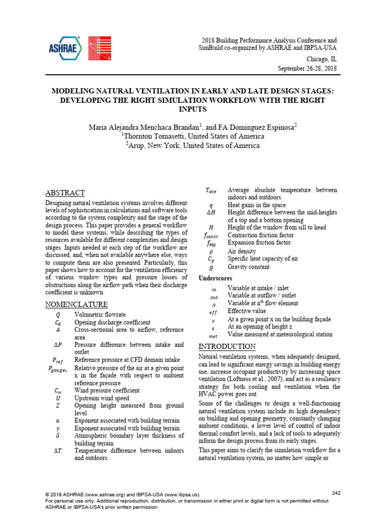 Modeling Natural Ventilation in Early and Late Design | PDF ...